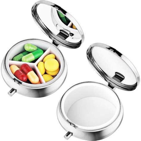 Pilulier À 3 Compartiments Lot De 2 Mignon Petit Pilulier Pour Sac À