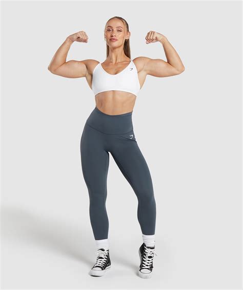 Gymshark Back Gains Sports Bra White Gymshark