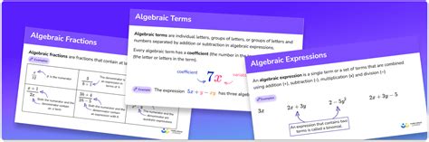 Free Gcse Revision Cards Algebra
