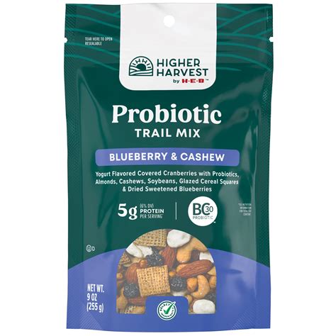 H E B Multifit Probiotic Trail Mix Blueberry And Cashew Fig App