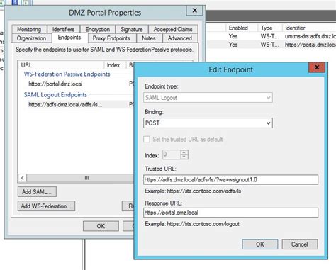 Windows Server R AD FS Does Not Redirect Back To Relying Party Server Fault