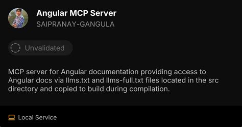 Angular MCP Server MCP Servers LobeHub