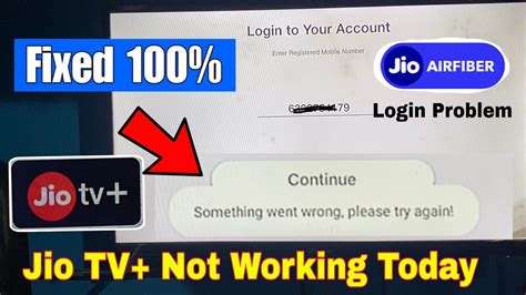 Jio Tv Plus Not Working On Jio Fiber Jio Tv Plus Something Went Wrong Jio Tv Plus Login