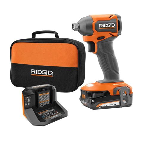 RIDGID 18V SubCompact Brushless Cordless Impact Driver Kit With 2 0 Ah