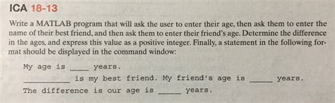 solved write a matlab program that will ask the user to