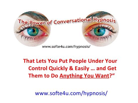 The Power Of Conversational Hypnosis Nlp