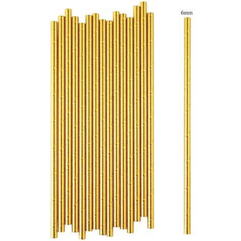 Gold Foil Paper Straws Biodegradable Disposable P Vicedeal