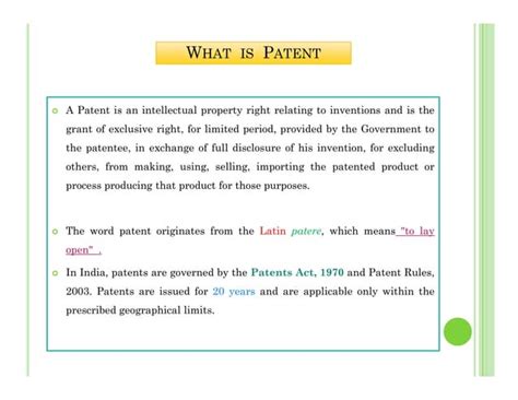 Intellectual Property Rights Ipr Patent And Patenting Pdf