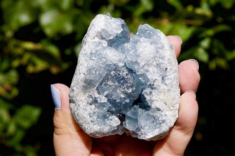 Celestite Specimen From Madagascar Raw Celestine Specimen Etsy