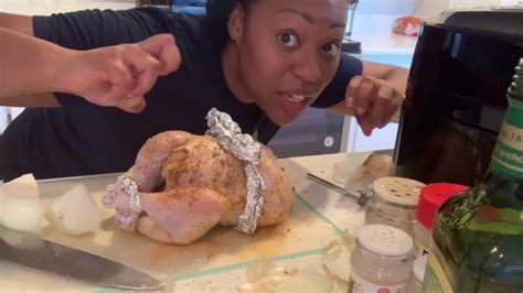 How To Air Fry A Rotisserie Chicken Easy Chefman Air Fryer With