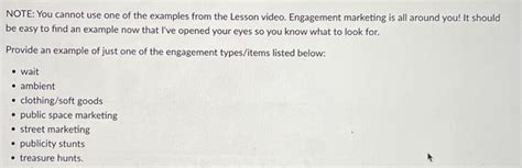 solved note you cannot use one of the examples from the