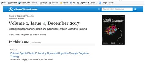 Issue Zum Thema Enhancing Brain And Cognition Through Cognitive