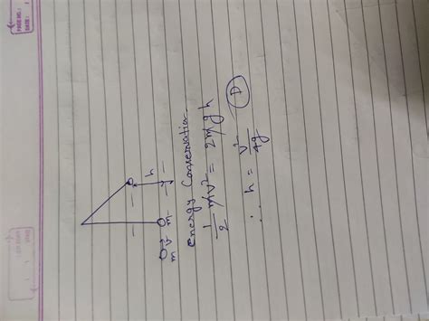A Particle Of Mass M Moving With Velocity Strikes A Simple Pendulum Of