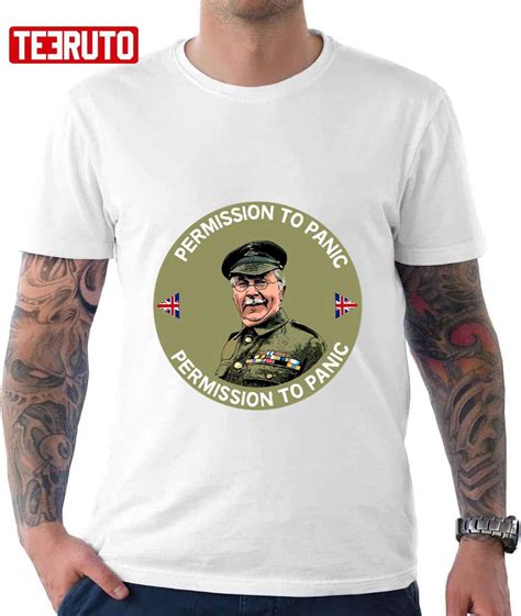 Dont Panic Lance Corporal Jones T Shirt Funny British Dads Army Dads