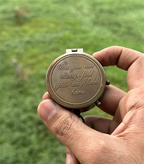 So You Can Always Find Your Way Back Home Engraved Compass With