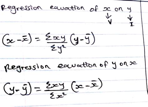 Regression Equation Of X On Y X X Xy Y2 Y Y Studyx