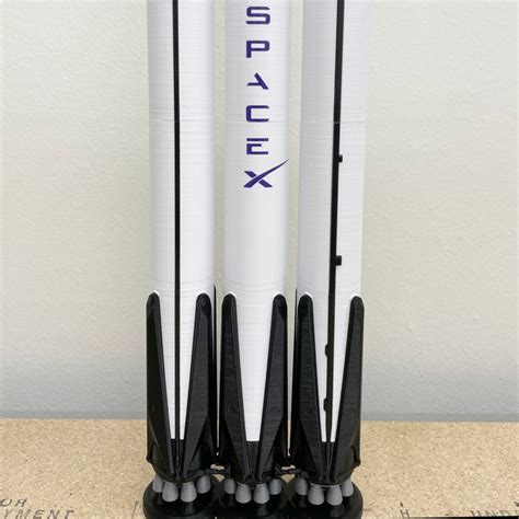 2 Models Set Spacex Falcon 9 Demo 2 And Falcon Heavy 172 Etsy