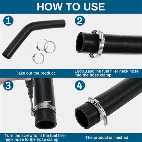 Frienda 2 Pcs Fuel Filler Neck Hose With 8 Hose Clamp Sets 1 12 Inches