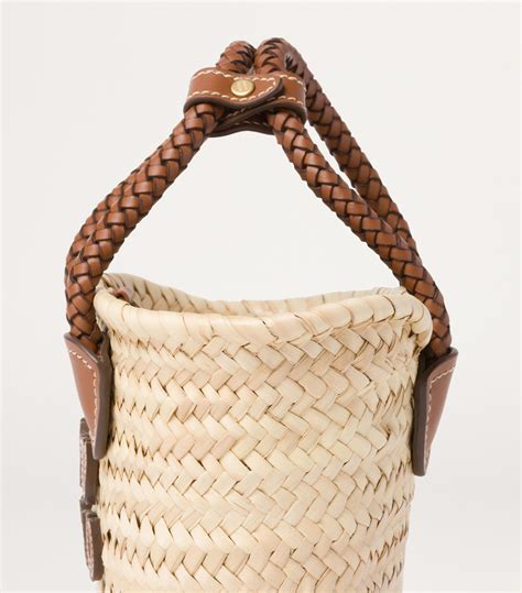 Womens Miu Miu Neutral Mini Straw Basket Tote Bag Harrods Uk