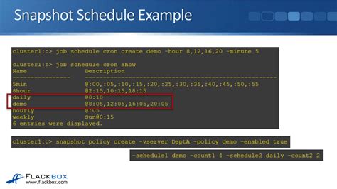 Netapp Snapshot Schedules Flackbox