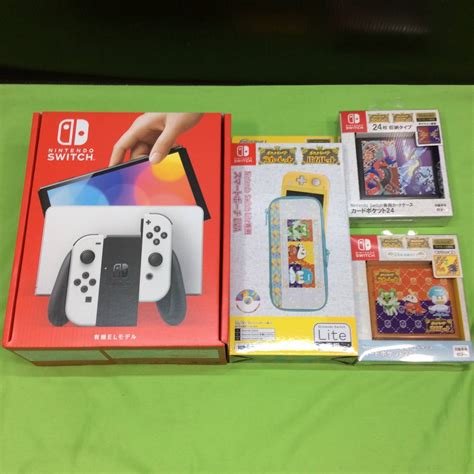 【未使用】【1円スタート未使用】計4点セット ★nintendo Switch 本体 有機elモデル＋ポケモンサプライセット★
