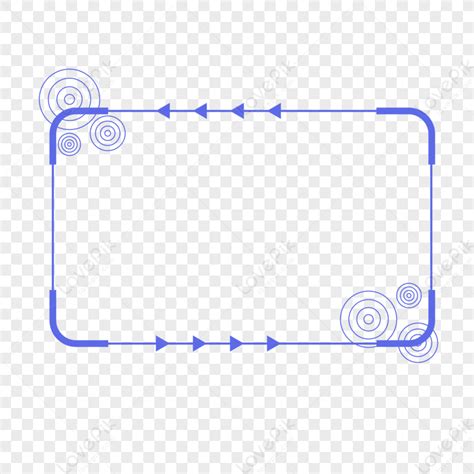Technology Border Technology Border Blue Line Border Rectangle