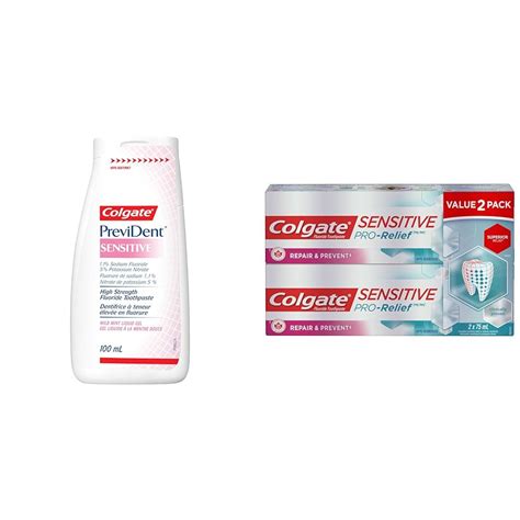 Colgate Prevident 5000 Plus Sensitive Fluoride Toothpaste And Sensitive Pro Relief Repair
