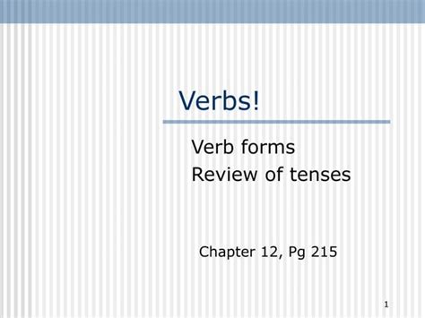 12 Verb Tenses Ppt