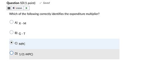 Solved Which Of The Following Correctly Identifies The