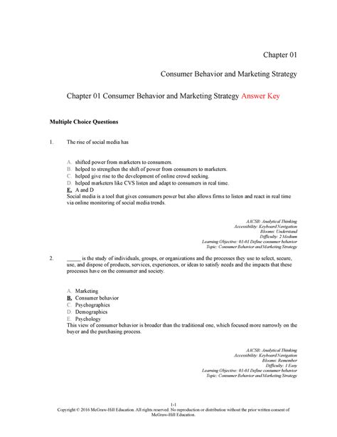 TBChap 001 Chapter 01 Consumer Behavior And Marketing Strategy