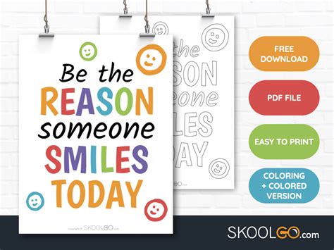 Brighten Up Classrooms With Free Smile Poster Pdf