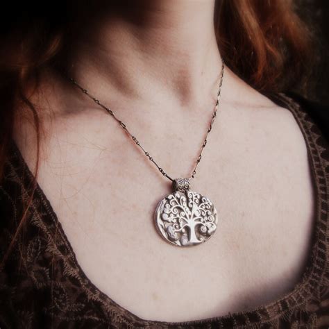 Tree Of Life Necklace Silvan Tree Artisan Handcrafted With Etsy