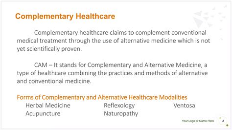 Complementary And Alternative Healthcare Modalities Pptx