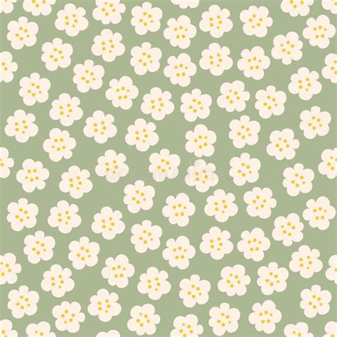 Floral Seamless Pattern Flat Design For Use As Background Wrap Stock