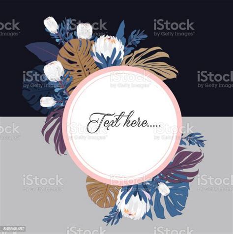 Protea 꽃 열 대 잎 두 가지 색상 배경에 꽃 요소와 꽃다발 0명에 대한 스톡 벡터 아트 및 기타 이미지 0명 개체