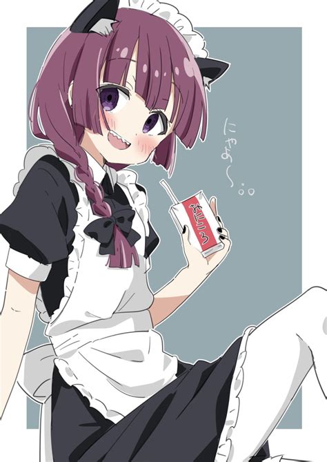Safebooru 1girl D Animal Ears Apron Black Bow Black Nails Bocchi The