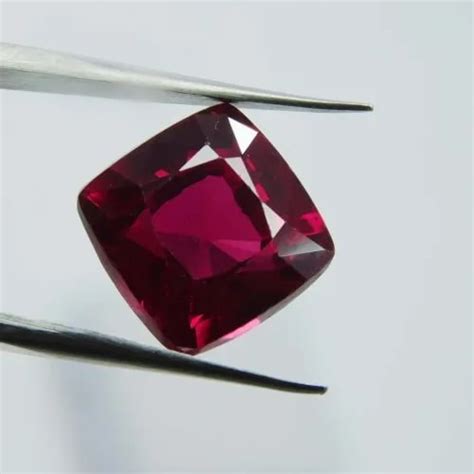 Polished Square Ruby Gemstone For Jewellery Size 05 Inch At Best