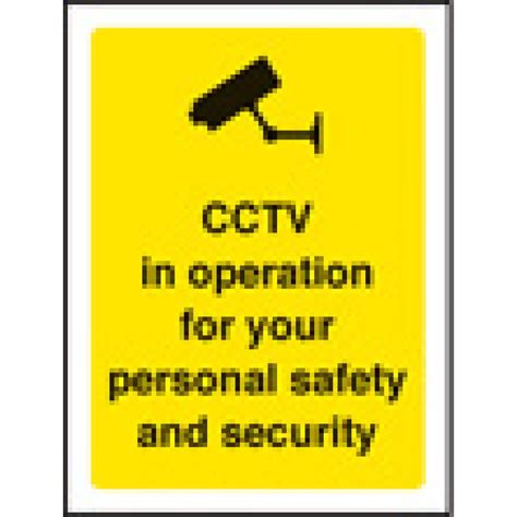 Cctv In Operation For Your Safety Window Sticker 75 X 100mm
