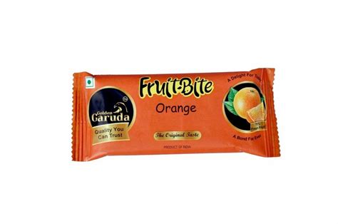 Jelly Candy Rectangular Golden Garuda Orange Gelly Candey Packaging