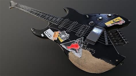 3d Johny Silverhand Guitar Turbosquid 1797862