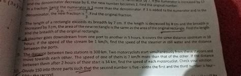 3x And The Denominator Decrease By 6 The New Number Becomes 2 Find