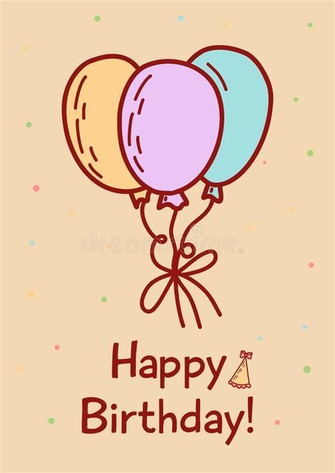 Happy Birthday Greeting Card And Party Invitation Templates Flat