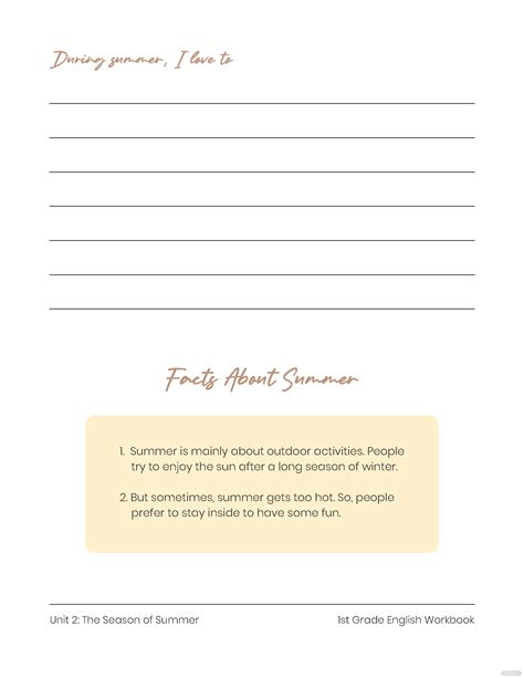 Summer Workbook In Word PDF Google Docs Illustrator PSD Download Template Net