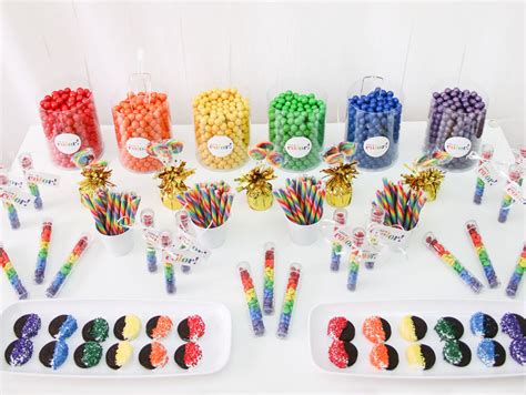 Rainbow Wedding Candy Buffet Printables Fun365