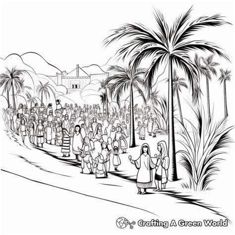 Palm Sunday Coloring Pages Free And Printable