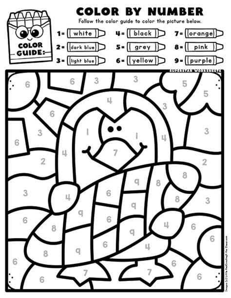 Summer Color By Number Superstar Worksheets Worksheets Library