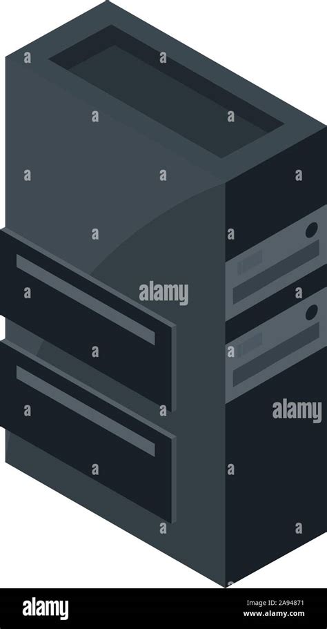 Cpu Tower Technology Hardware Device Computer Vector Illustration