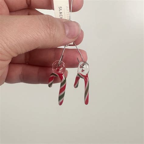 Handmade Super Mini Glass Candy Cane Ornaments Jay Slack Ruby Clay