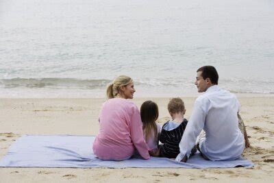 Nackte Familie Sitzt Am Strand Fototapete Fototapeten FKK Legged Nachdenklich Myloview De