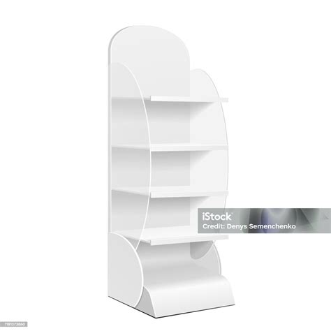 Perakende Raflar Ticaret Rafları Ile Boş Boş Vitrin Görüntüler Mock Up